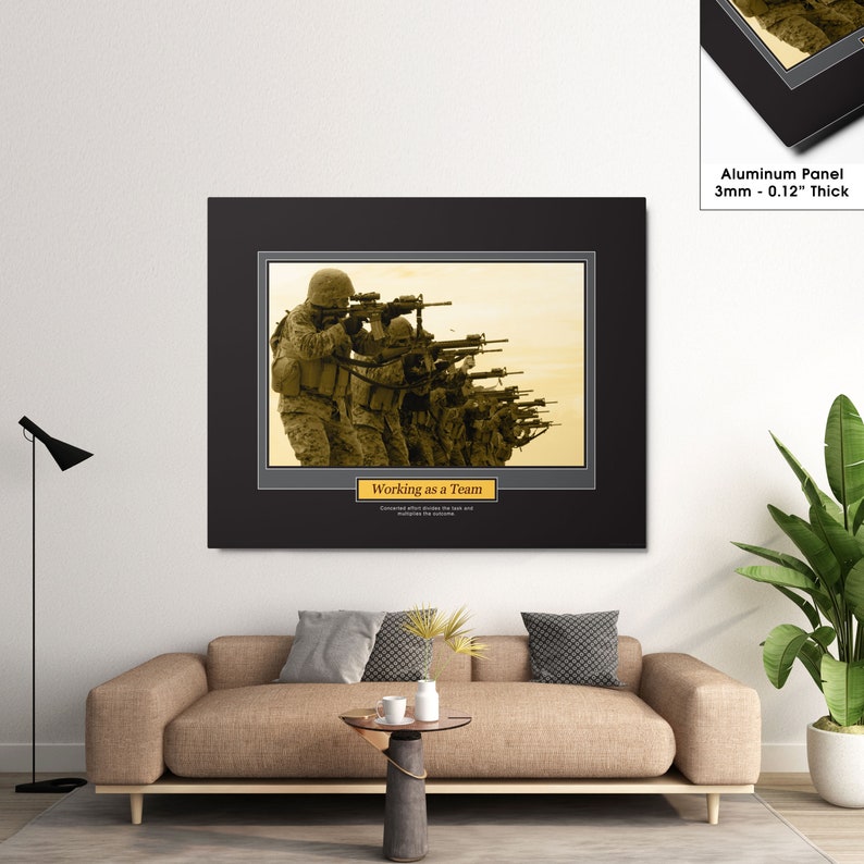 Military Teamwork Motivational Poster, Office Wall Art - Etsy