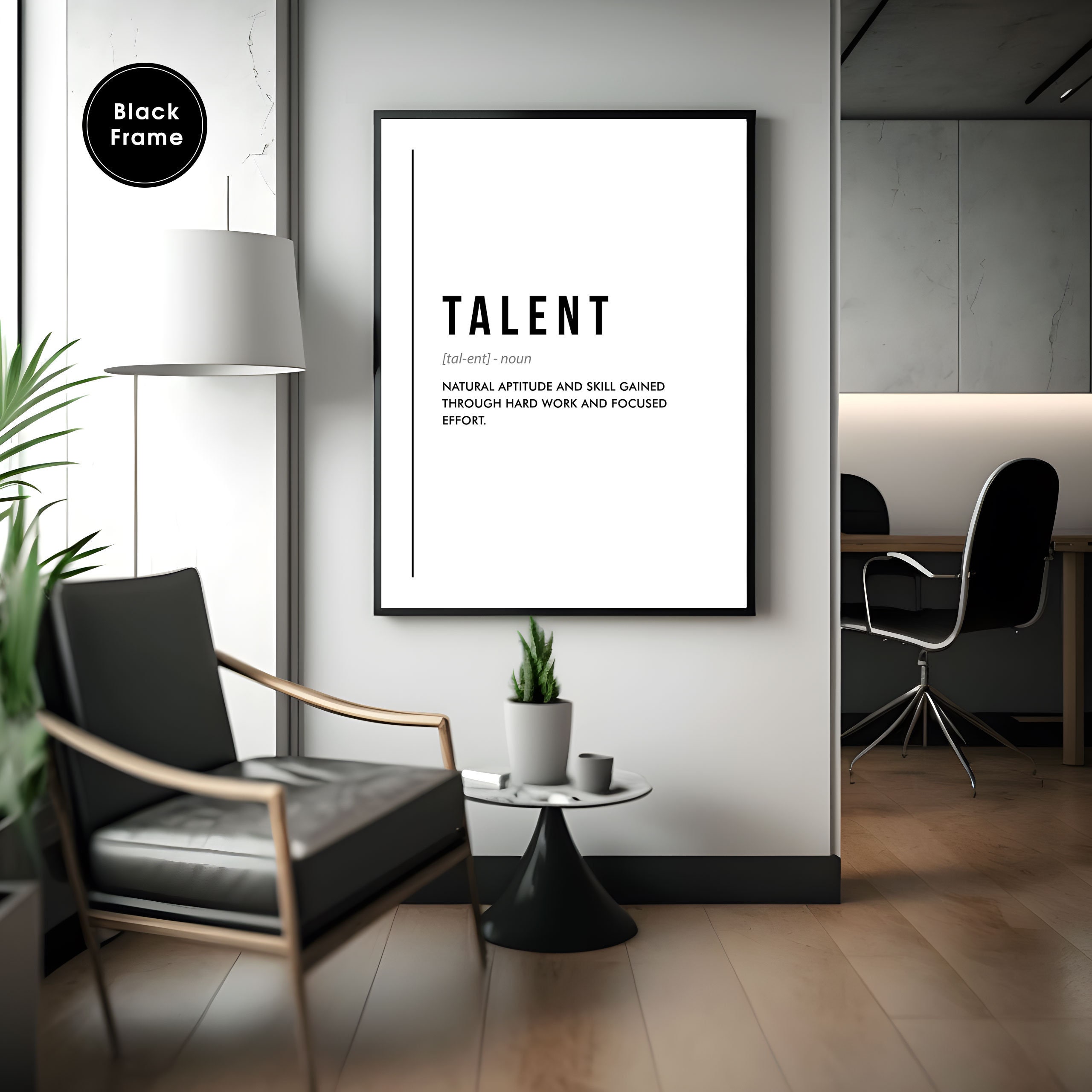 Talent Definition Poster, Motivational Wall Art, Motivational Office ...