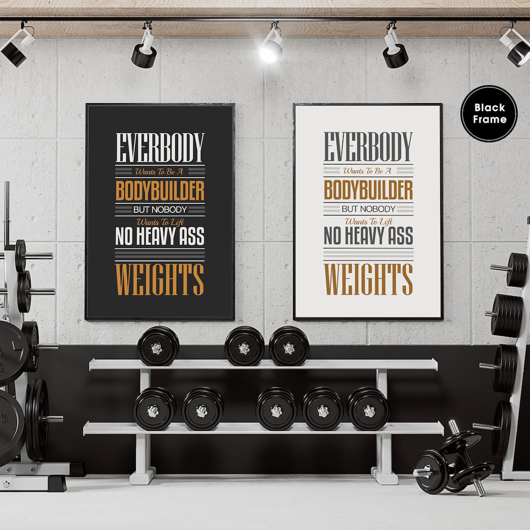 Bodybuilding Quote Print, Gym Motivation Wall Art - Etsy