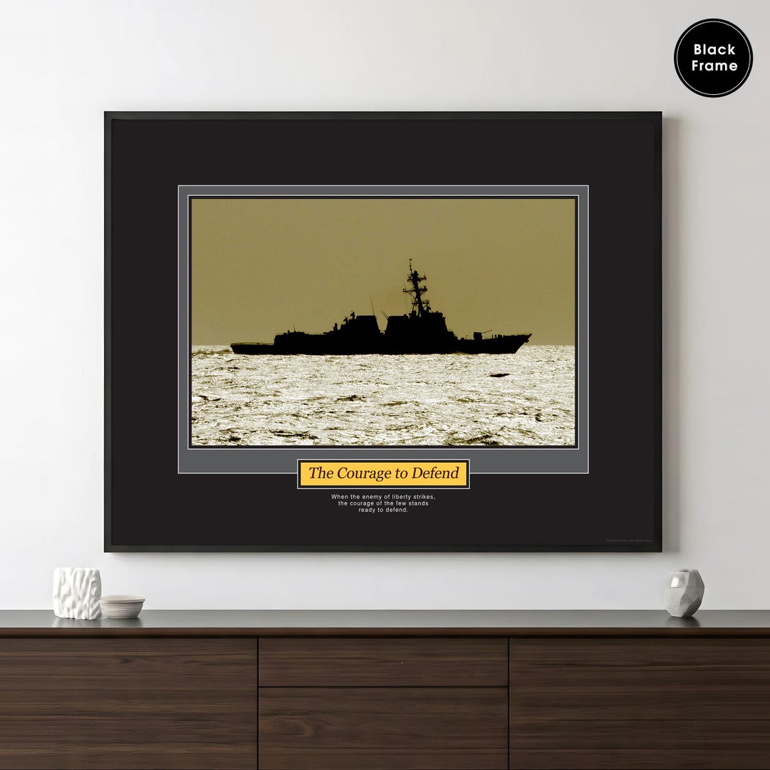 Motivational Military Poster, 'courage to Defend' Quote, Office Wall ...