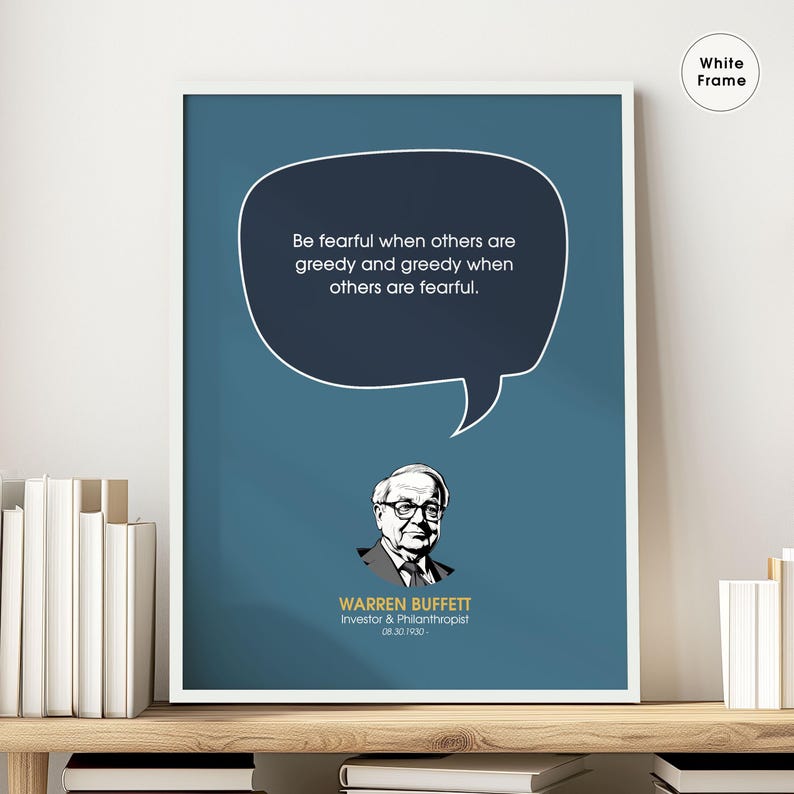 Warren Buffett Quote Print, Philanthropy Wall Art, Motivational Artwork ...
