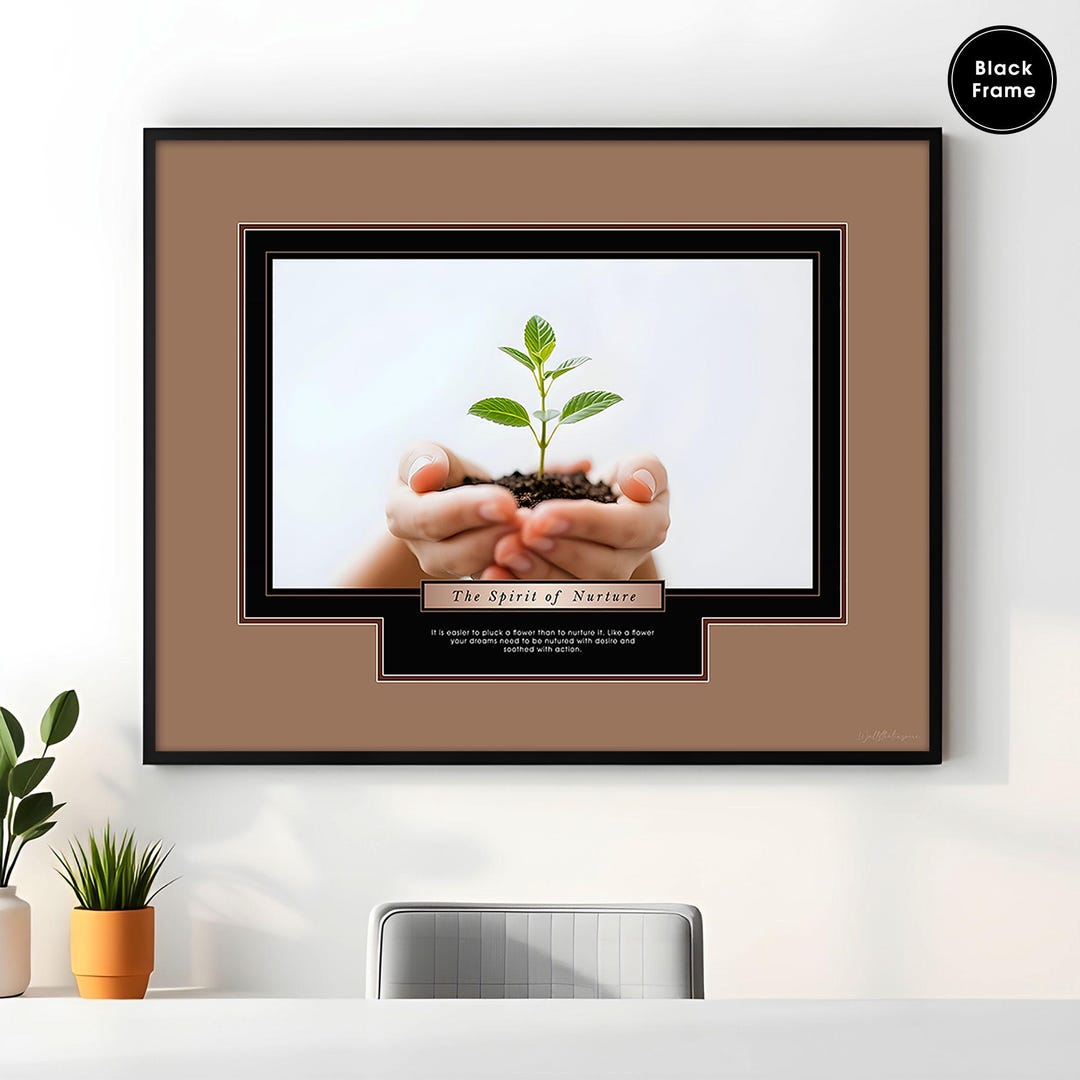 The Spirit of Nurture Motivational Poster, Office Wall Art - Etsy