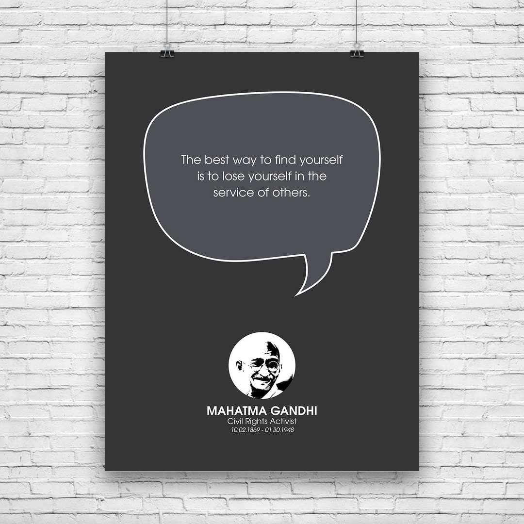 Mahatma Gandhi Civil Rights Activist Mahatma Gandhi Quote - Etsy