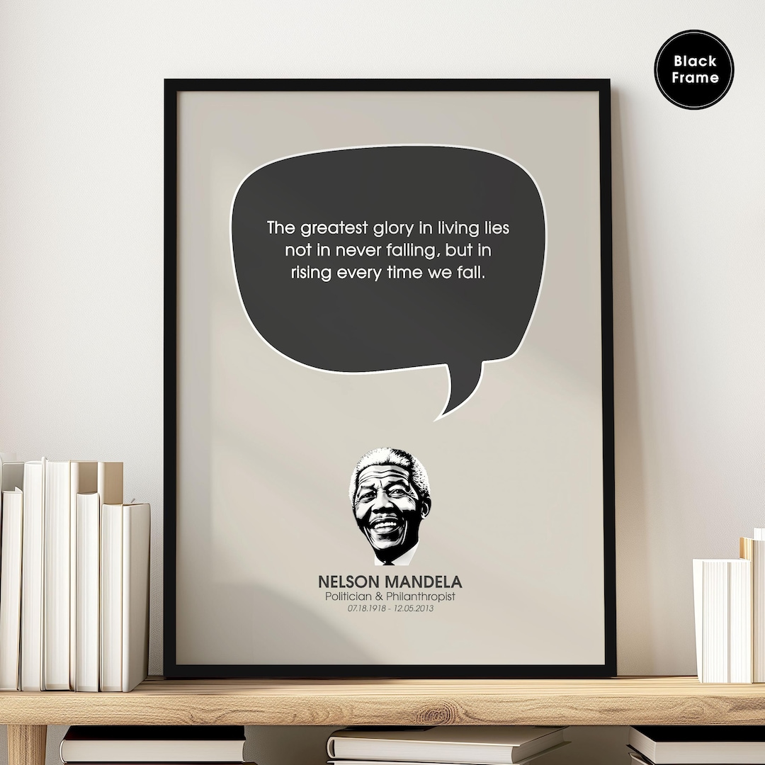 Nelson Mandela Quote Print, Motivational Artwork - Etsy