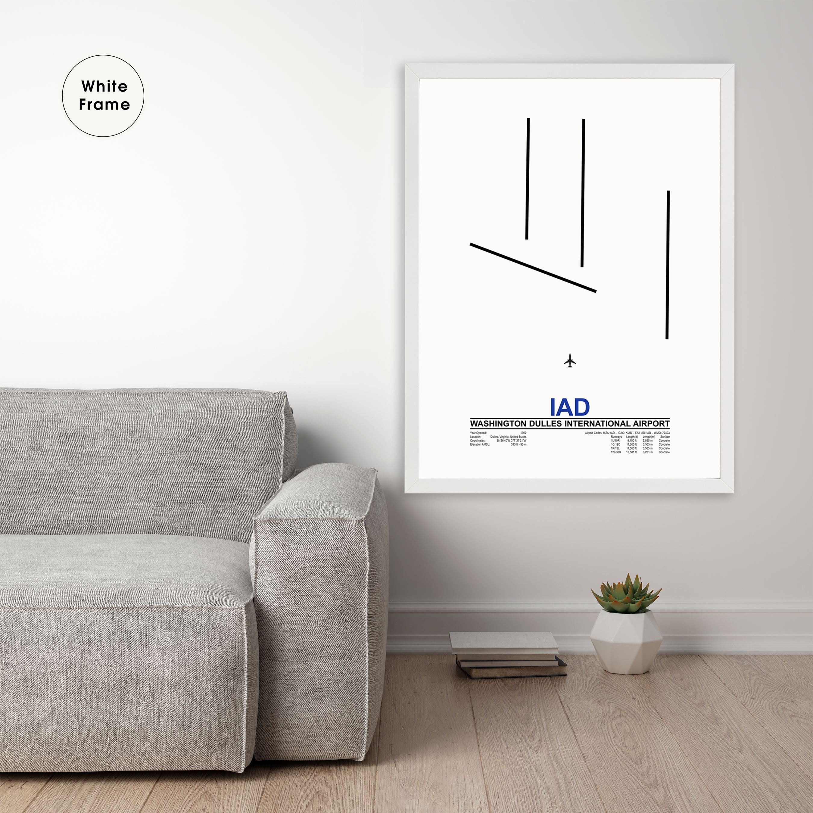 Dulles International Airport, IAD, Airport Map Art, Airport Code Art ...