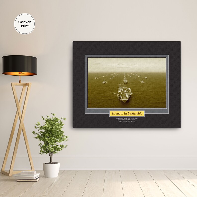 Strength in Leadership, Military Motivational Poster, Office Wall Art ...