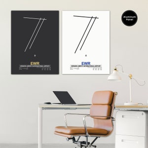 Newark Liberty International Airport, EWR, Airport Map Art, Airport ...