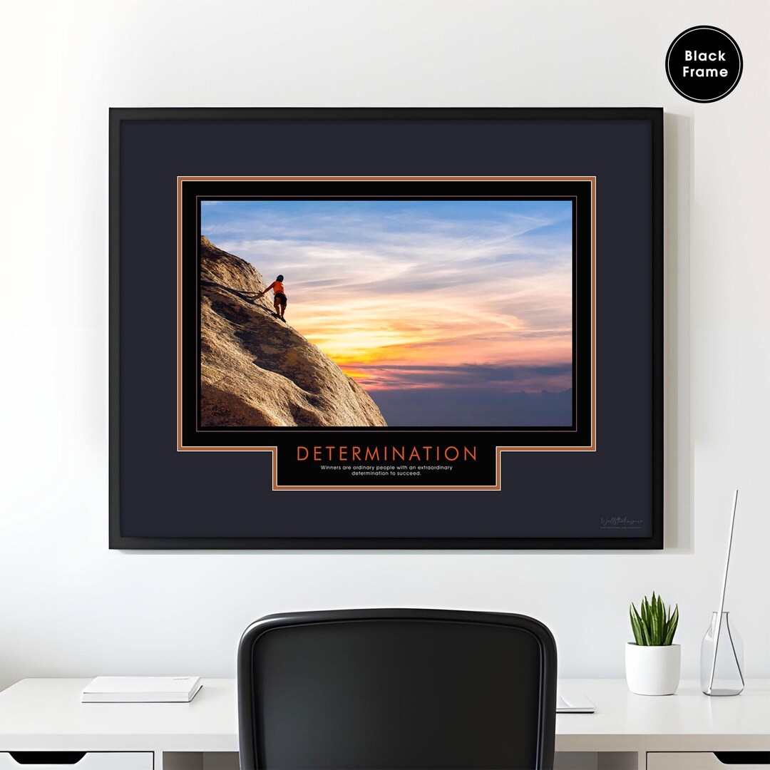 Determination Quote Poster, Motivational Office Wall Art - Etsy