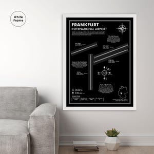 FRA, Frankfurt International Airport, Airport Map Art, Airport Code Art ...