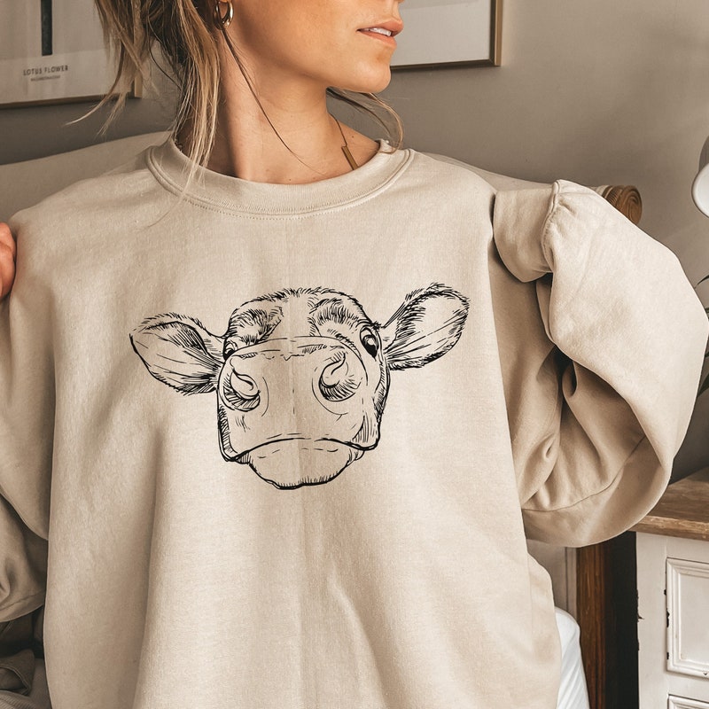 Cow Sweater - Etsy