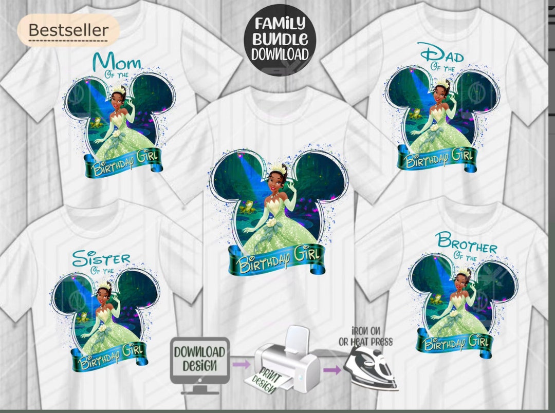 Princess Tiana Family Shirt Bundle - Etsy