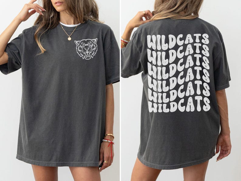 Comfort Colors Wildcats Shirt, Wildcats Mascot Tee Game Day Apparel ...