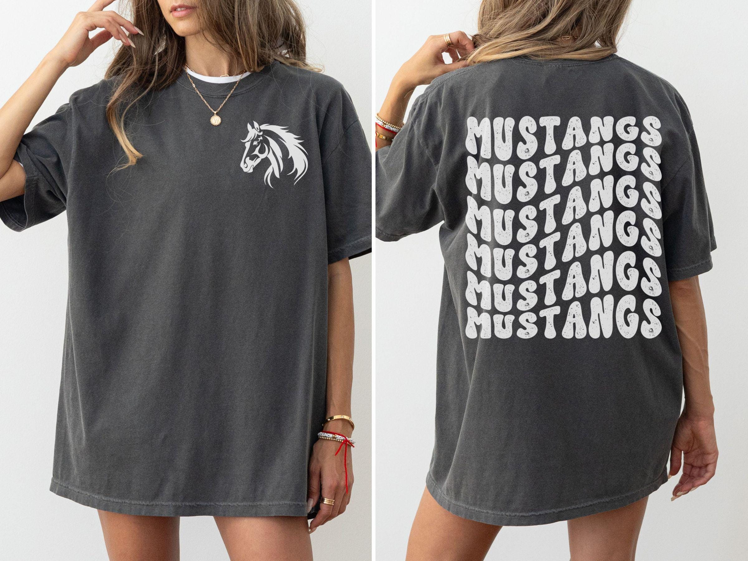 Comfort Colors Mustangs Shirt, Mustangs Mascot Shirt, Mustangs Game Day ...