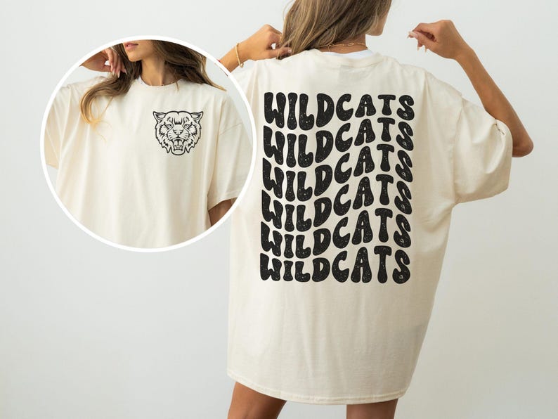 Comfort Colors Wildcats Shirt, Wildcats Mascot Tee Game Day Apparel ...