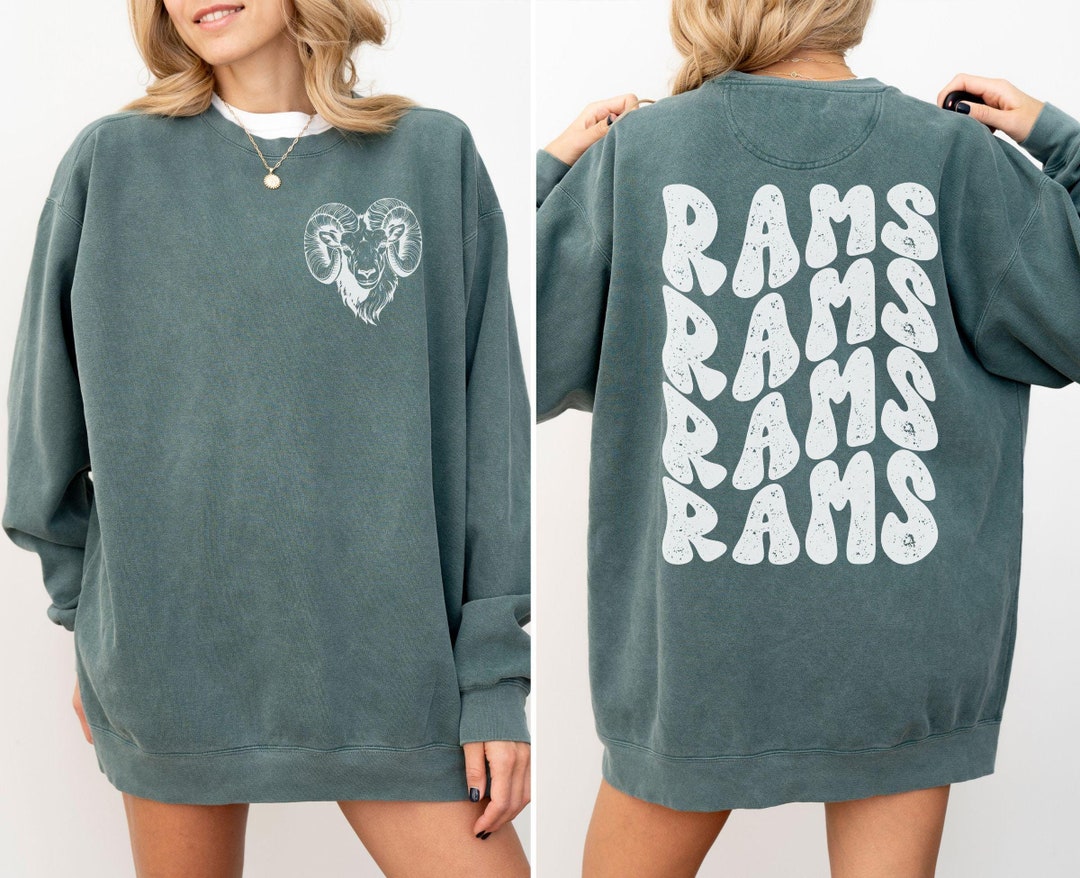 Comfort Colors Rams Sweatshirt, Rams Mascot Crewneck - Etsy