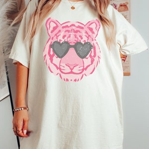 Comfort Colors Pink Tiger Shirt Tigers Mascot Shirt Tiger Tee Tigers ...