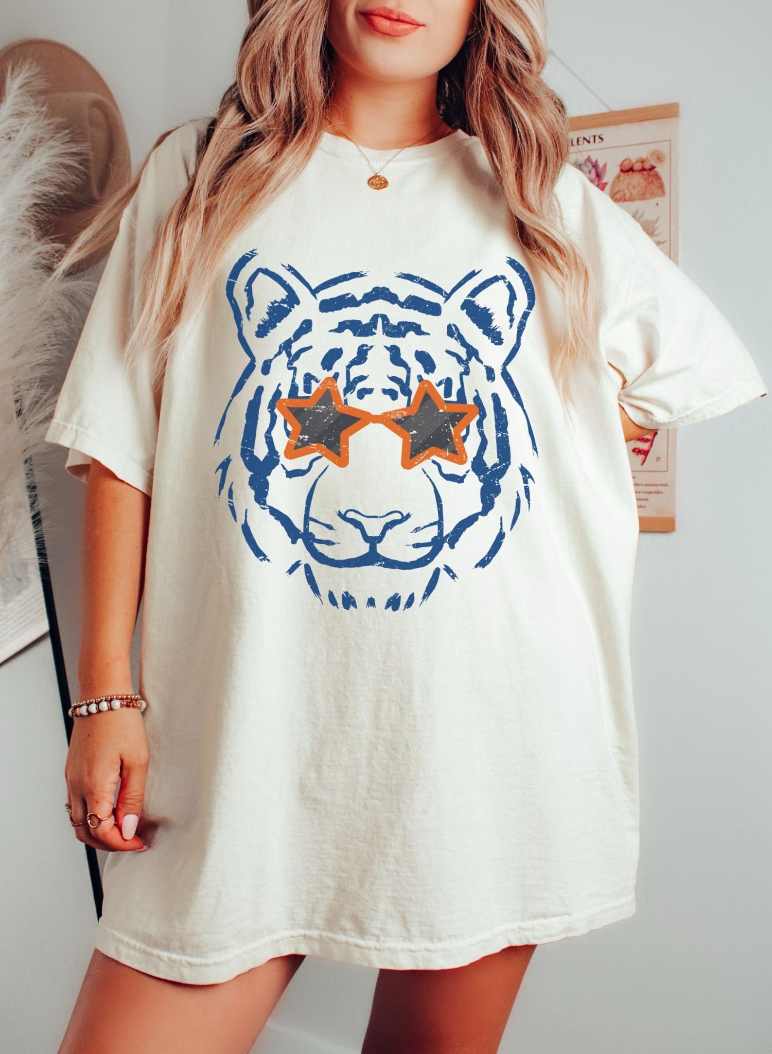 Comfort Colors Retro Blue and Orange Tigers Shirt Tigers Tee Tigers ...
