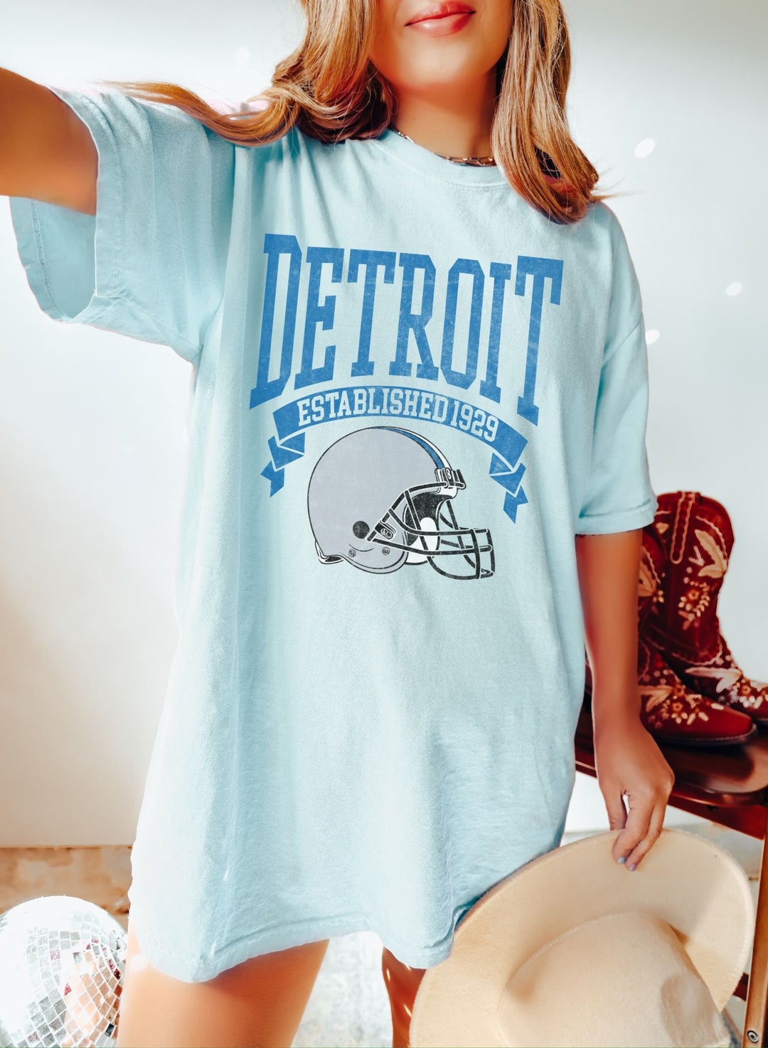 Comfort Colors Detroit Football Shirt - Etsy