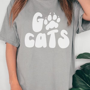 Comfort Colors Go Cats Shirt, Retro Wildcats Shirt, Wildcats Mascot Tee ...