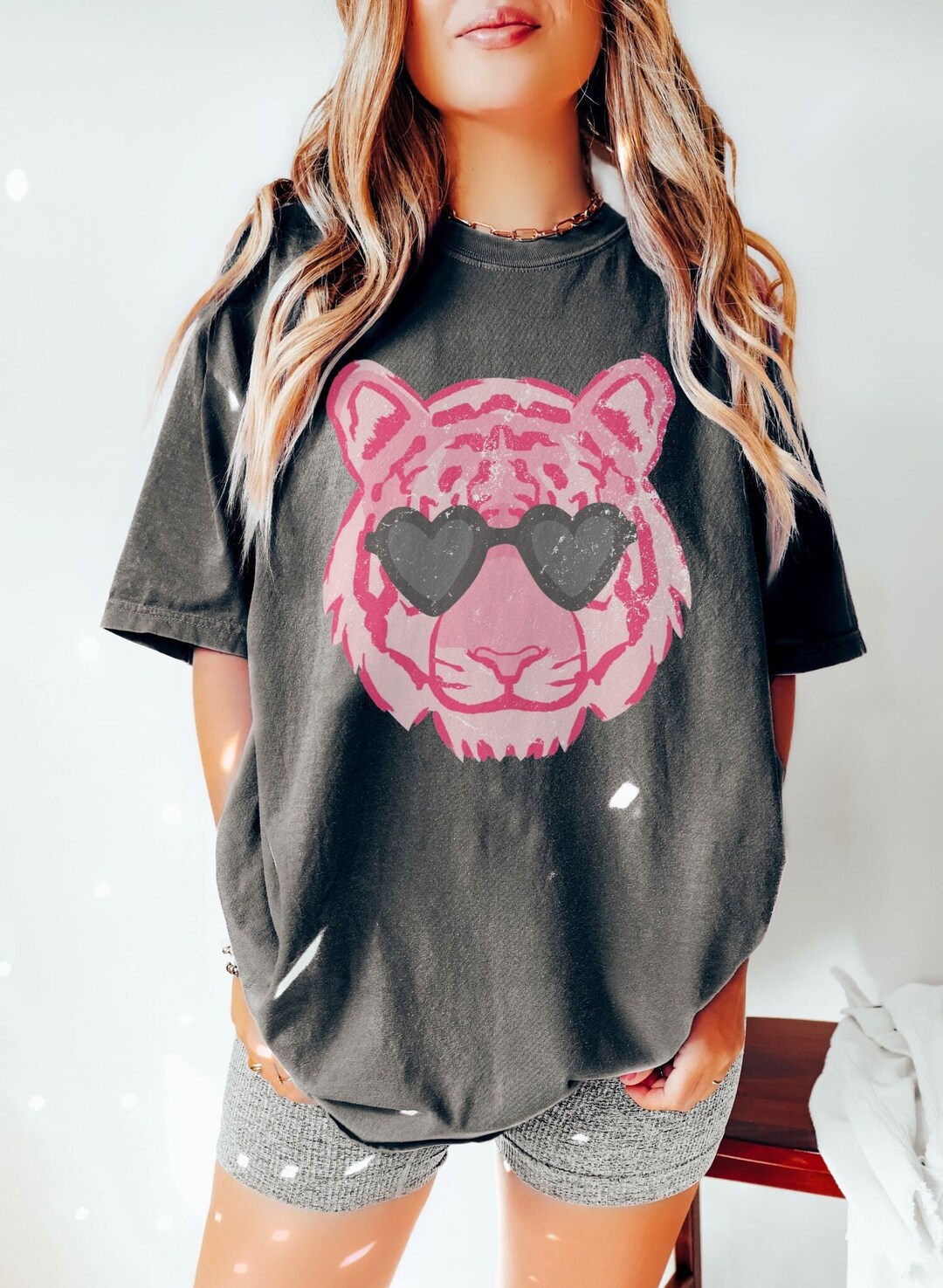 Comfort Colors Pink Tiger Shirt Tigers Mascot Shirt Tiger Tee Tigers ...