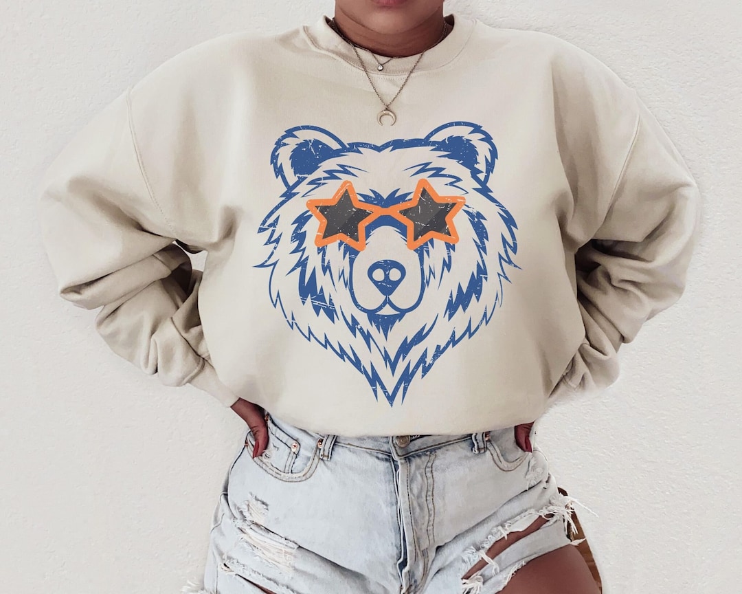Retro Bears Sweatshirt, Bears Mascot Sweatshirt, Gift for Bears Fan ...