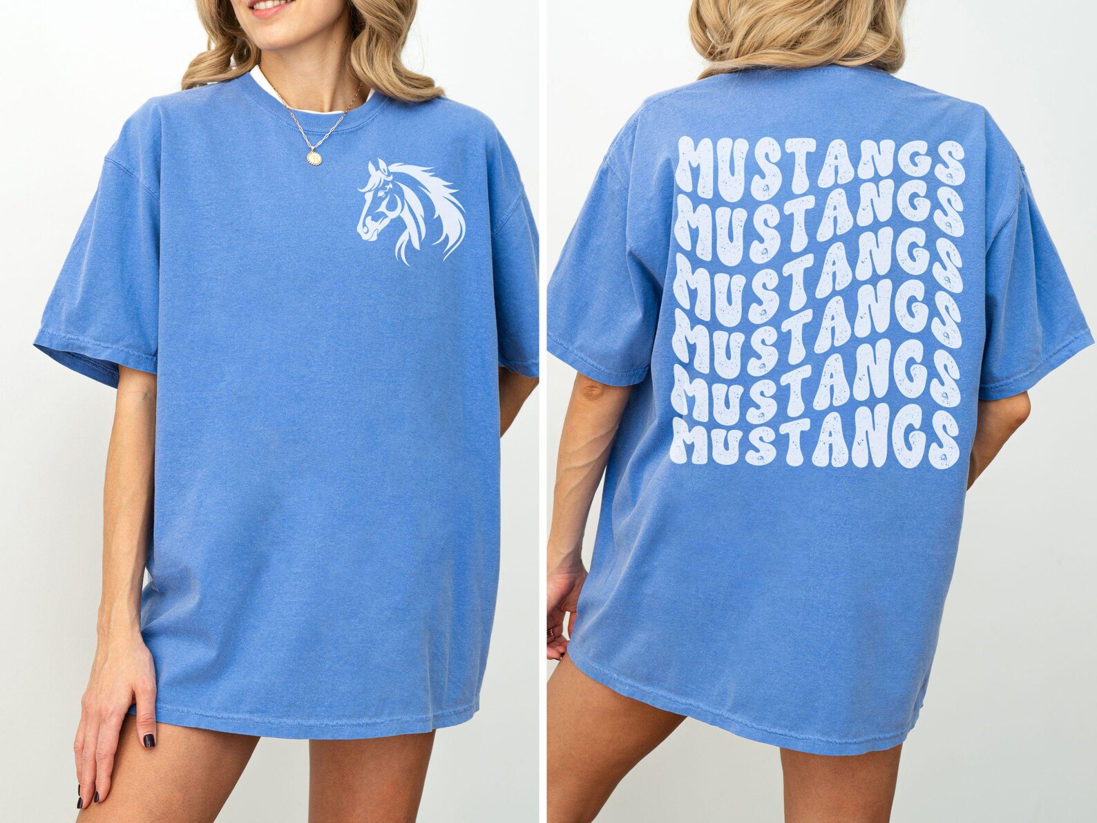 Comfort Colors Mustangs Shirt, Mustangs Mascot Shirt, Mustangs Game Day ...