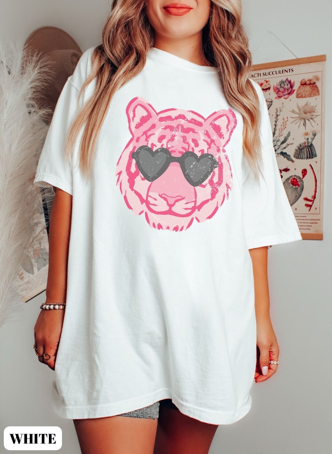 Comfort Colors Pink Tiger Shirt Tigers Mascot Shirt Tiger Tee - Etsy