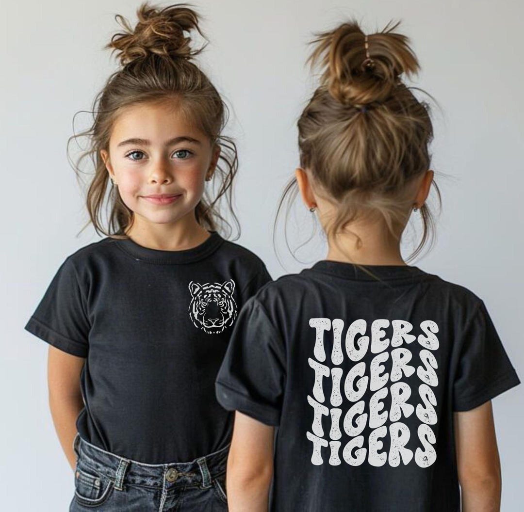 Comfort Colors Youth Tigers Shirt, Tigers Mascot Tee, Tiger Spirit Day ...