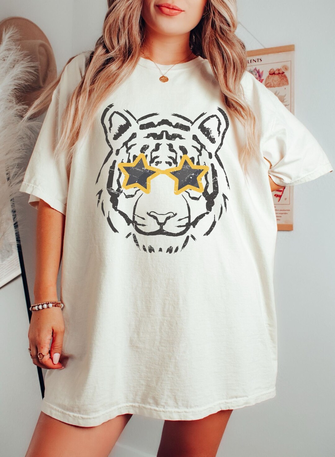 Comfort Colors Retro Black and Gold Tigers Shirt Game Day Apparel ...