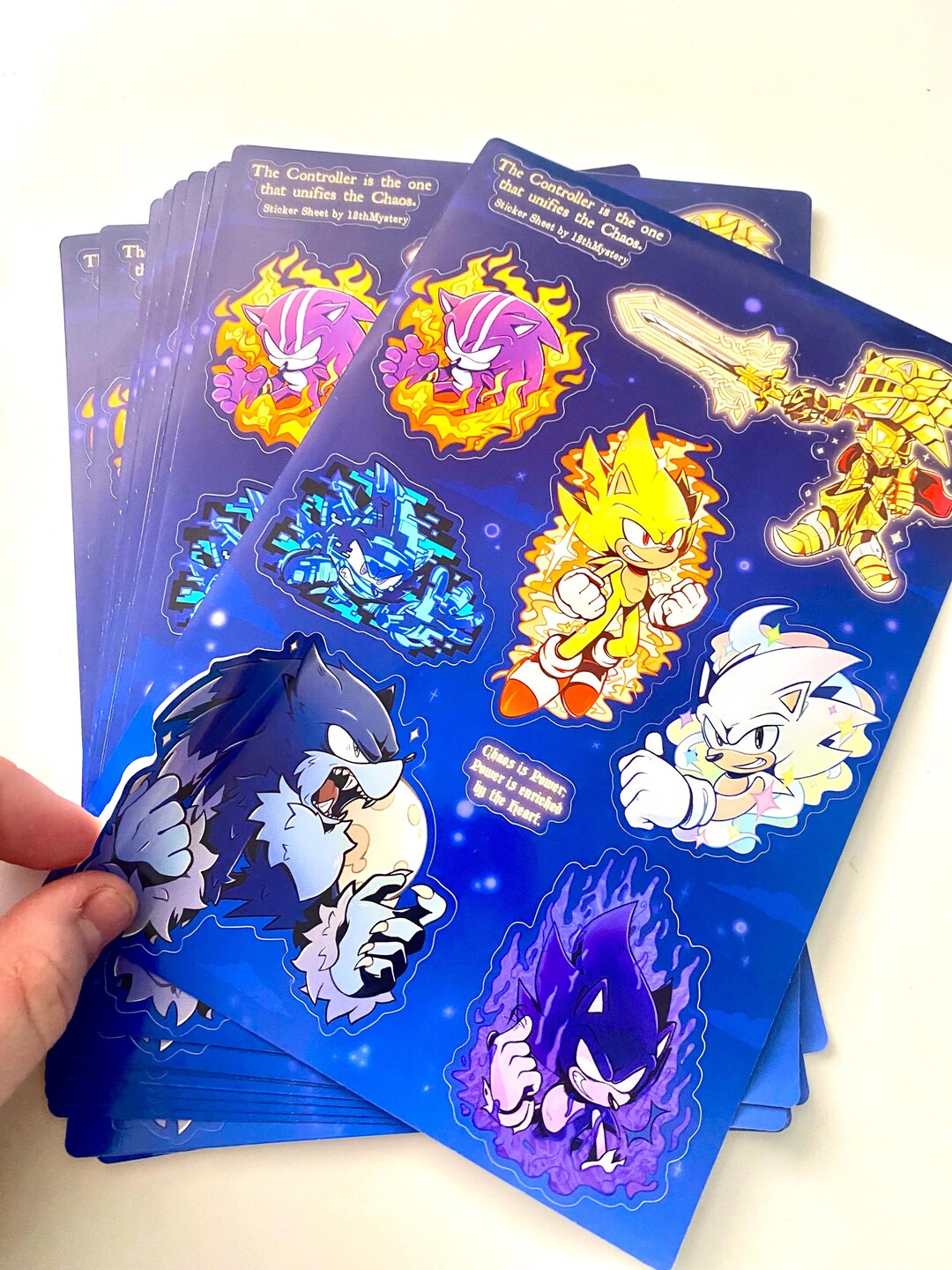 Sonic the Hedgehog Super Forms Inspired Sticker Sheet, Super Werehog ...
