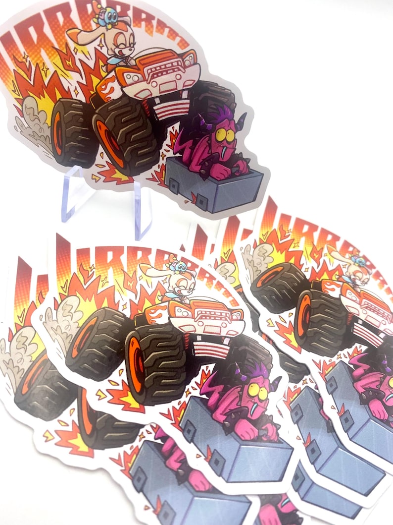 Sonic Racing Crossworlds Sticker, Cream and Zazz Monster Truck ...