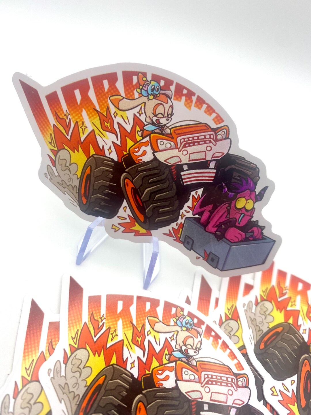 Sonic Racing Crossworlds Sticker, Cream and Zazz Monster Truck ...