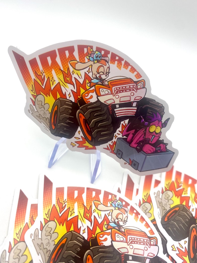 Sonic Racing Crossworlds Sticker, Cream and Zazz Monster Truck ...