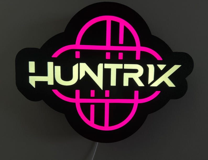 Huntrix Custom LED Lightbox Sign Kpop Demon Hunters - Etsy