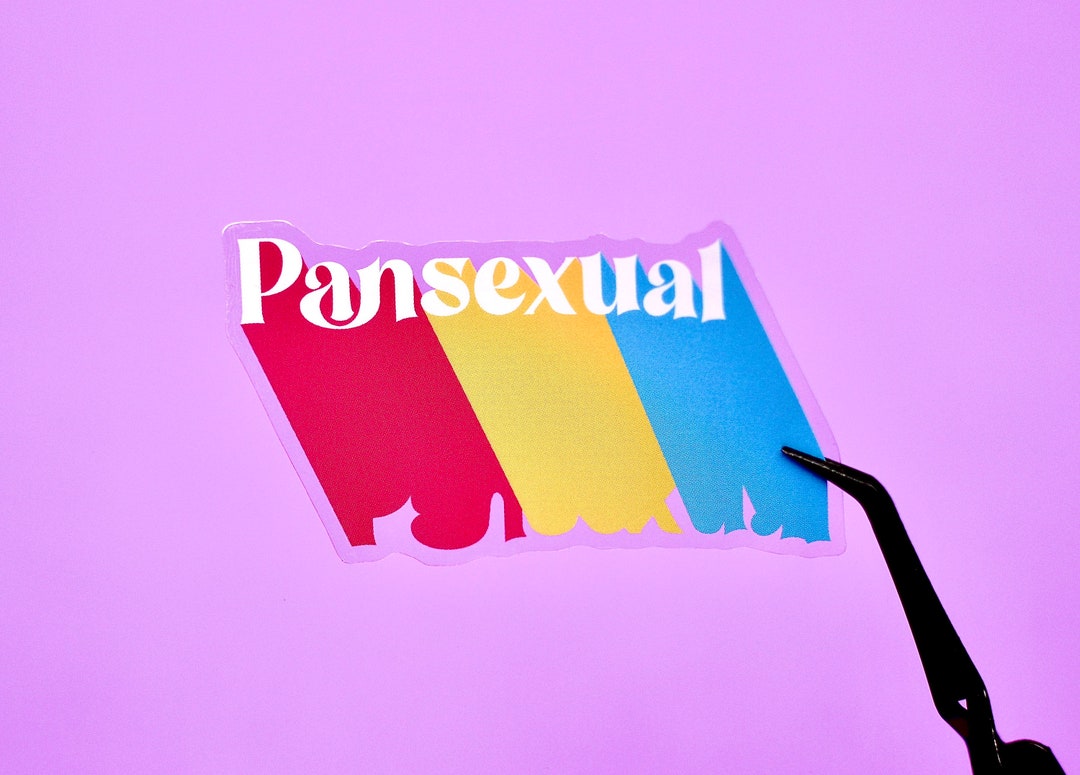 PANSEXUAL PRIDE FLAG Sticker All Genders Love Pan Word Font Text ...