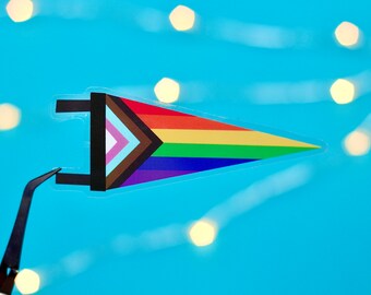 Transparent Progress Pride Flag Sticker - Etsy