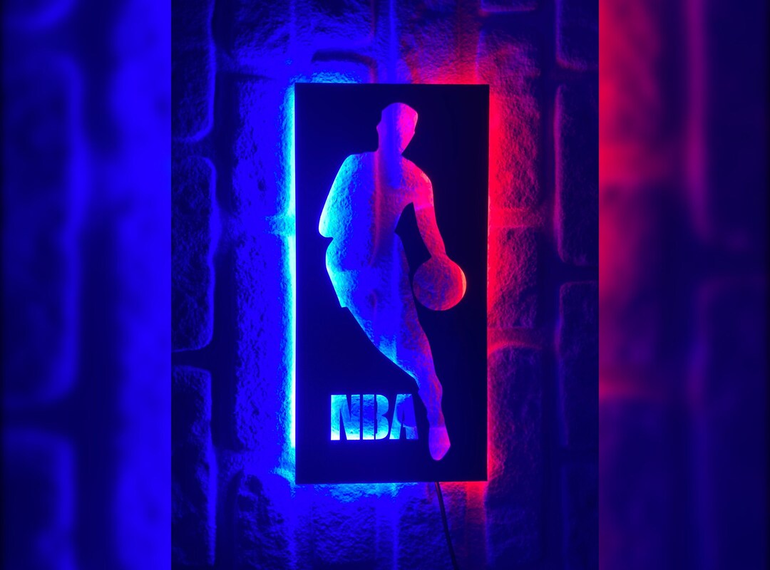 NBA Led Sign NBA Lighted Wall Decor Basketball Fan Game - Etsy