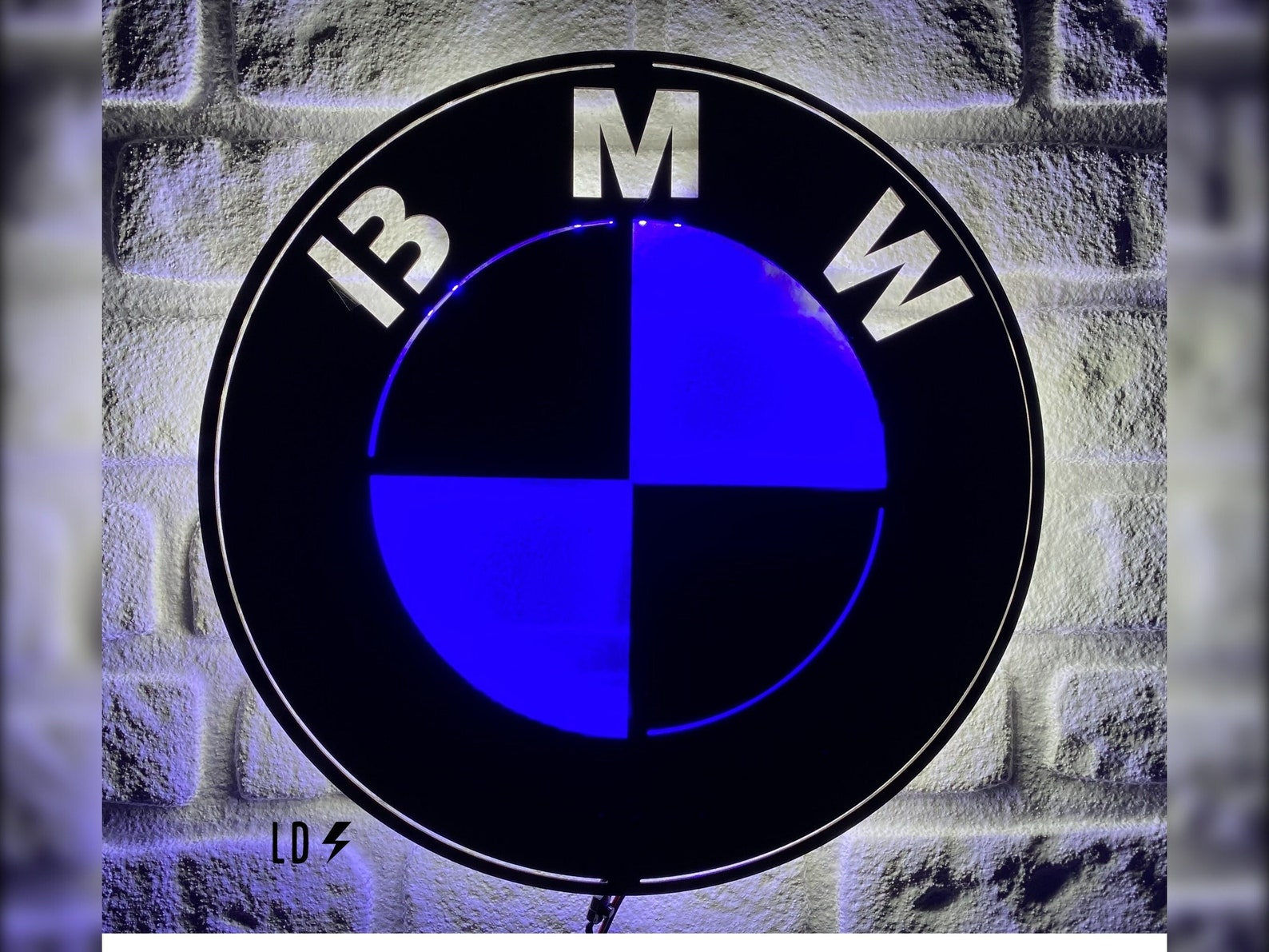 BMW Sign Automobile Sign BMW Logo Led Sign Garage Decor - Etsy