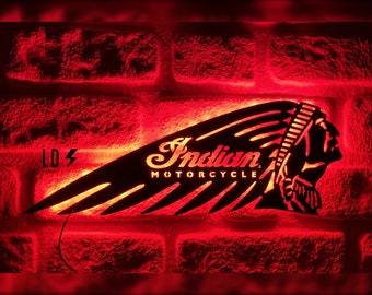 Indian Motorcycle Illuminated Sign - Etsy