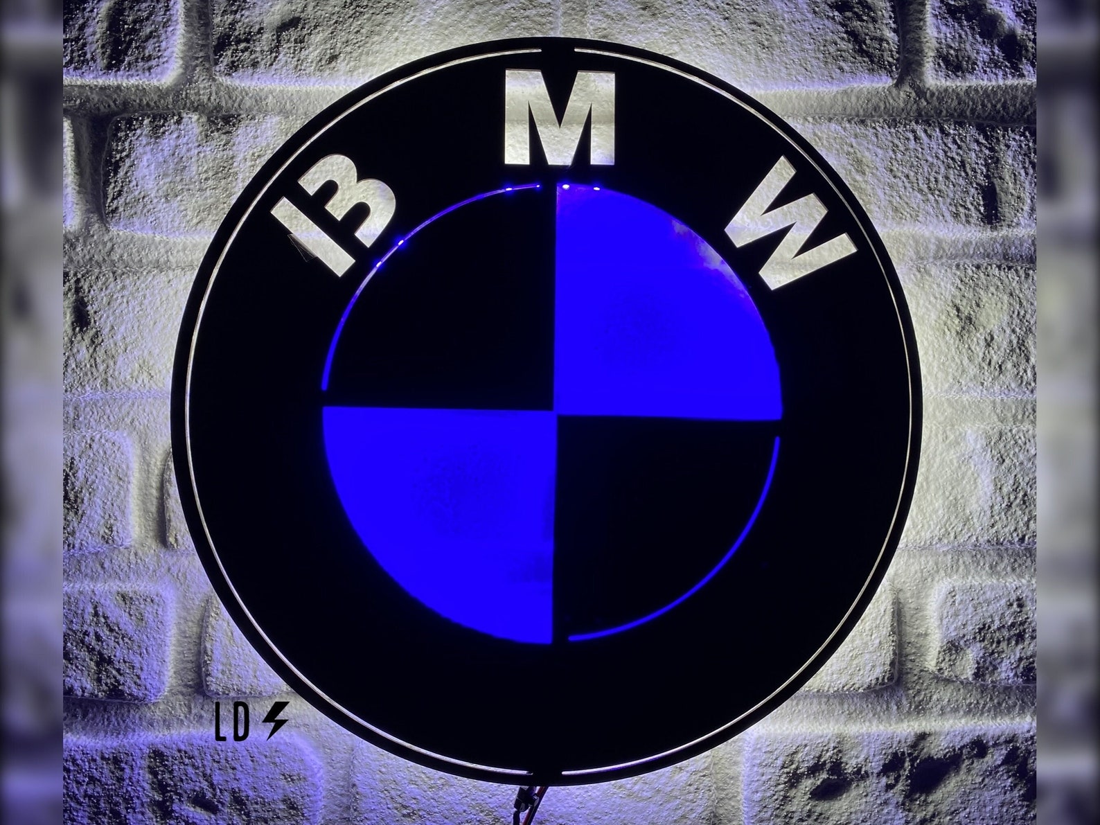 BMW Sign Automobile Sign BMW Logo Led Sign Garage Decor - Etsy