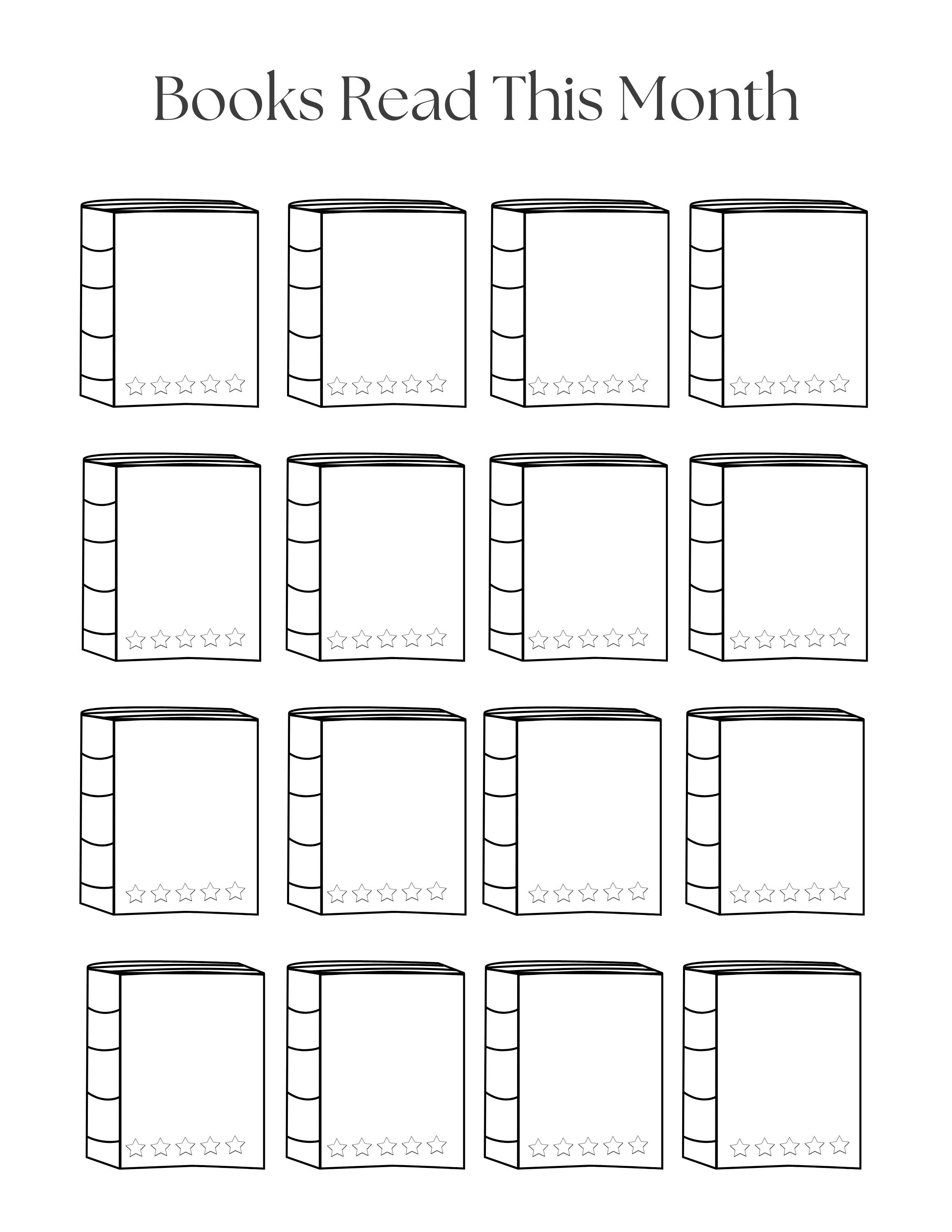 Printable Notes Pages for Reading Reflection and Monthly Book Tracker ...