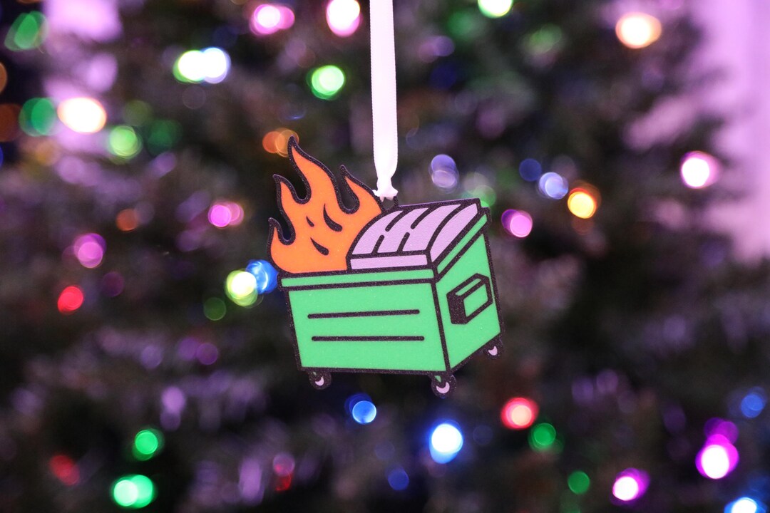 Dumpster Fire Christmas Ornament - Etsy