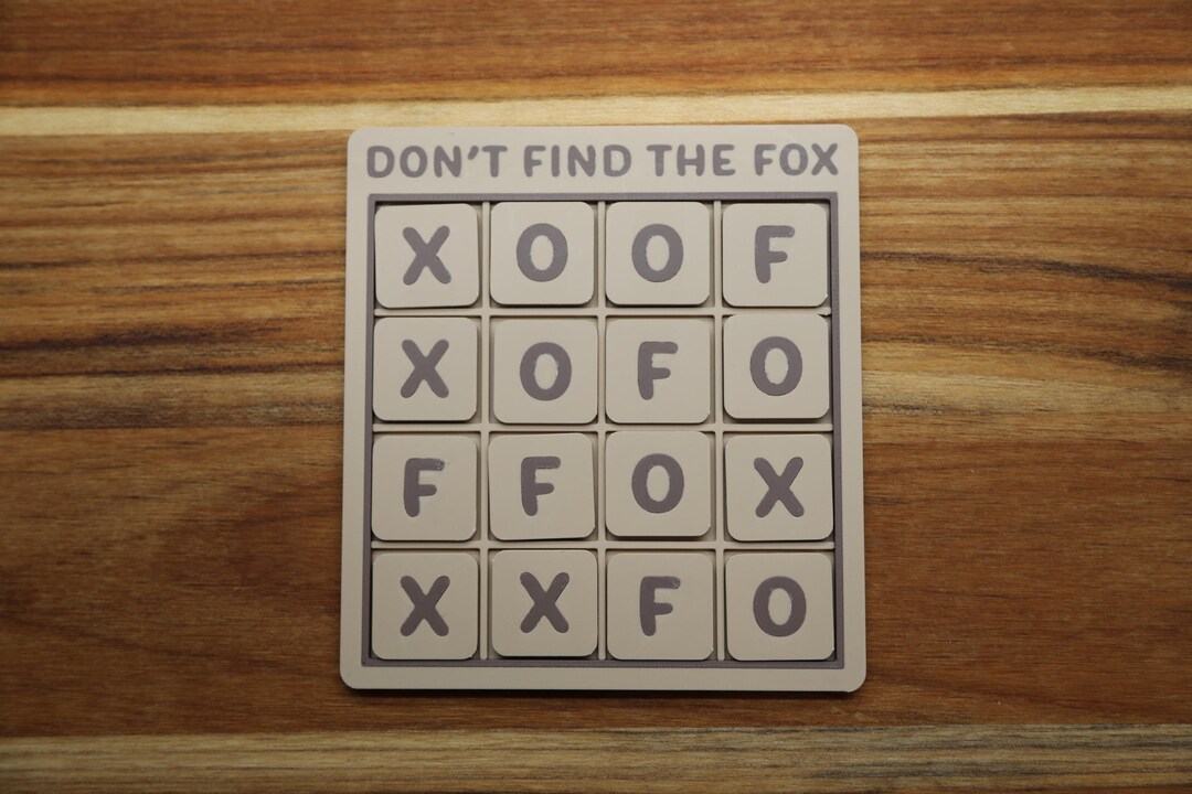 Don't Find the Fox Game - Fun & Challenging Word Tile Puzzle - Etsy
