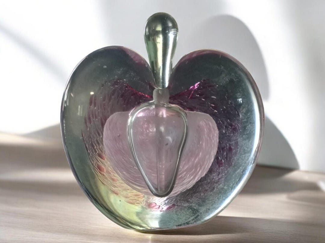 Stunning Michael Nourot Art Glass Apple Slice Perfume Bottle With ...