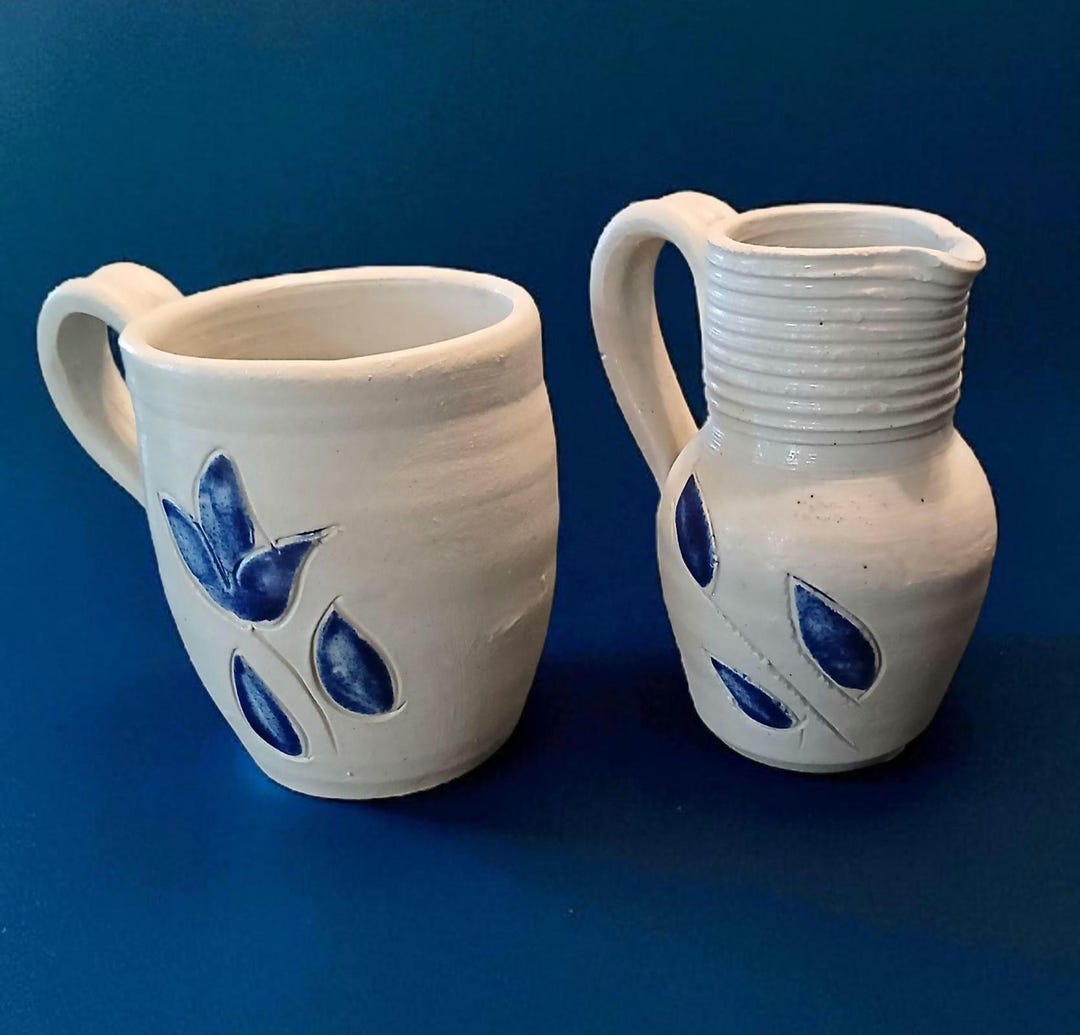 Vintage Colonial Williamsburg Reproduction Salt Glazed Pottery Mug and ...