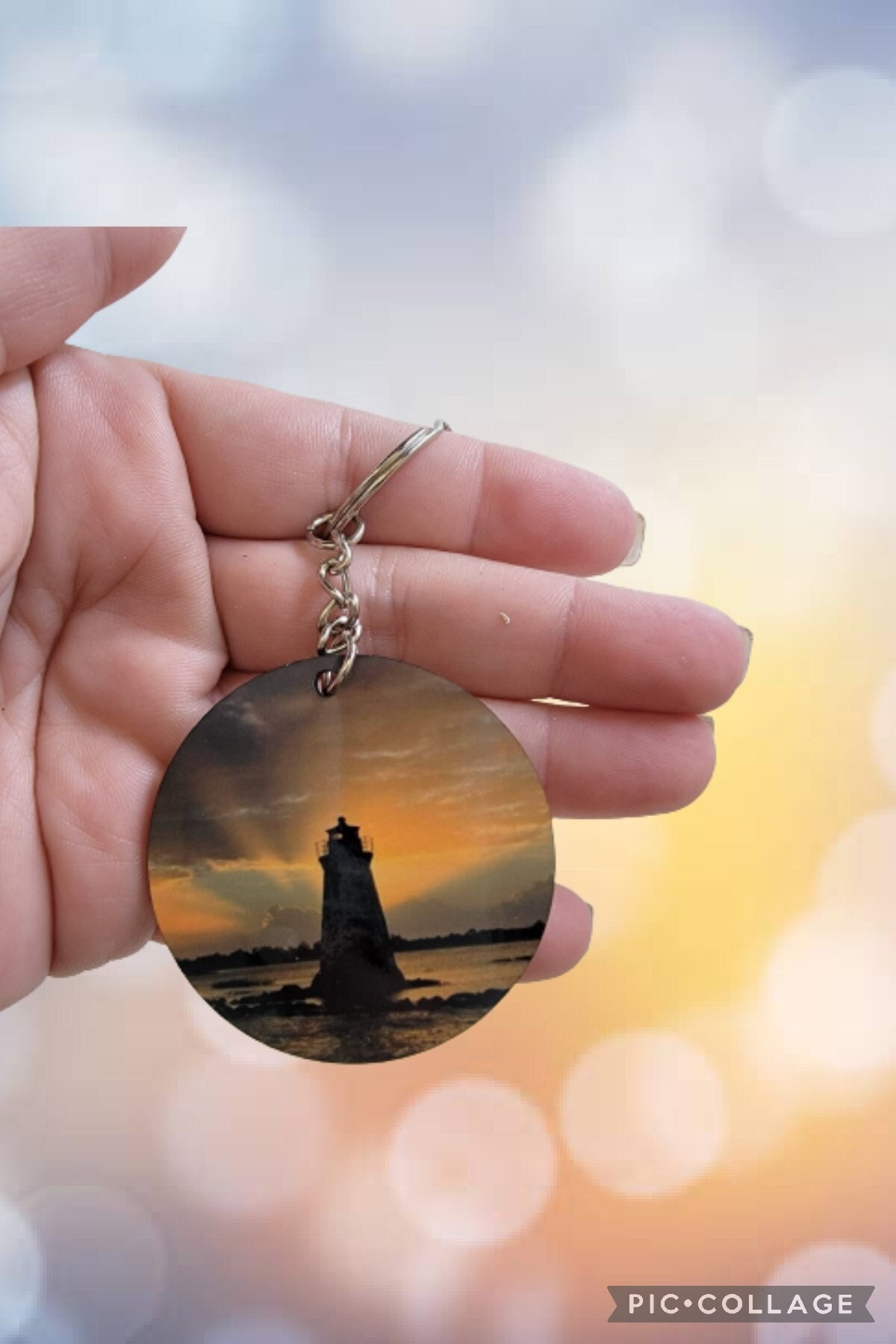 Cockspur Island Lighthouse Keychain Lighthouse Keychain - Etsy