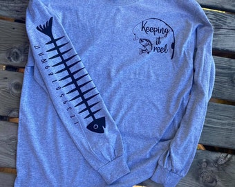 Keeping It Reel Fishing Long Sleeve Tee - Etsy