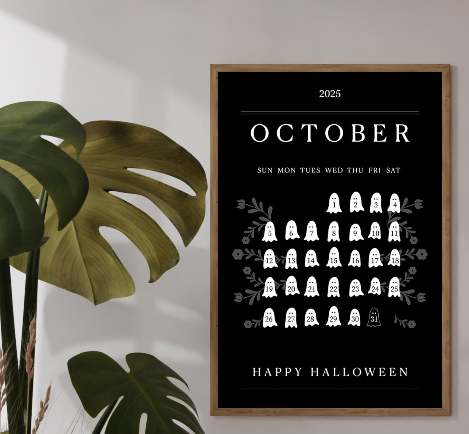 October 2025 *NEW* Halloween Countdown Calendar, Fall Flower ...