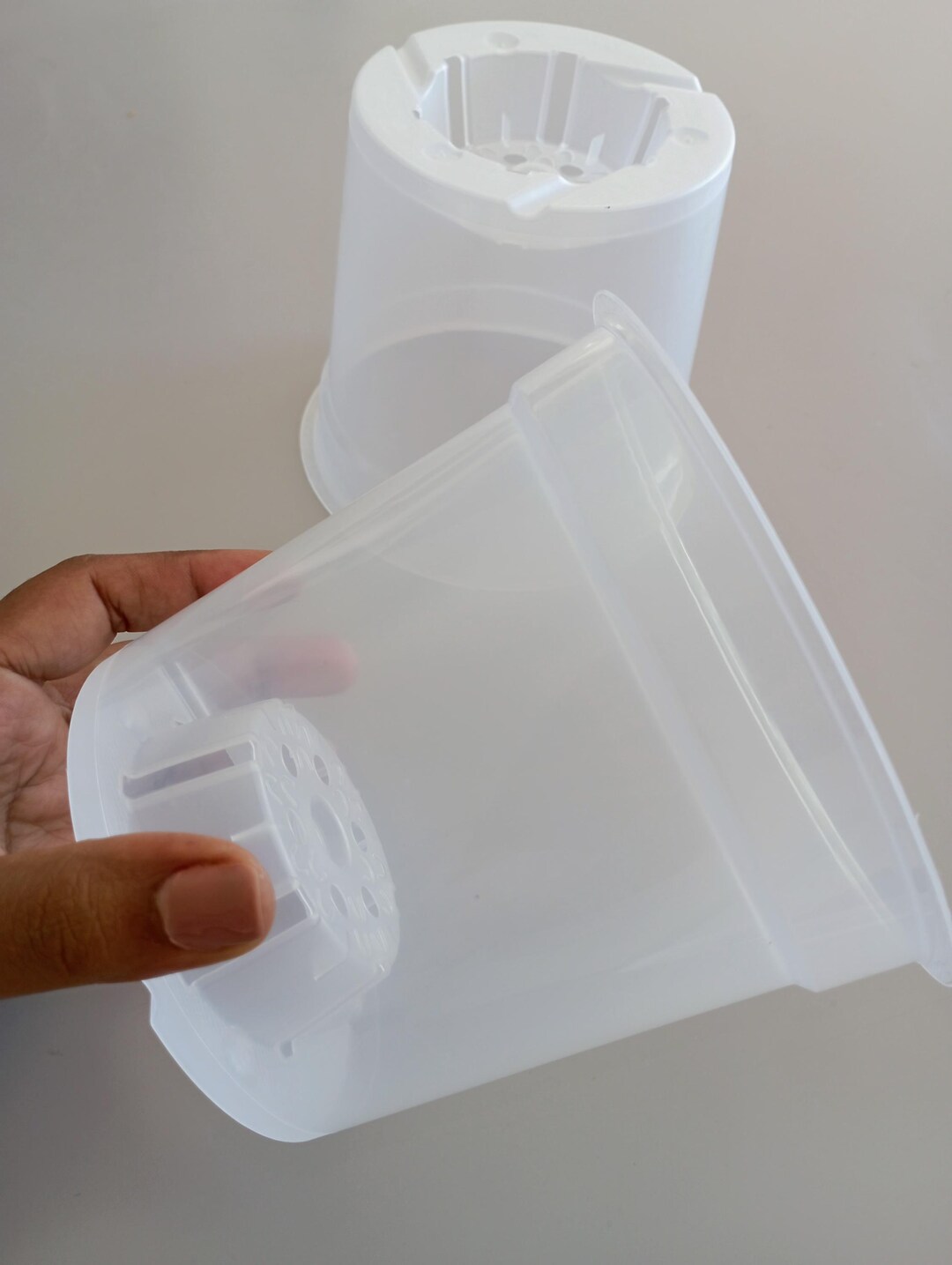 Transparent Pot for Interior Plants 15 Cm Clear Plastic Pots for Plant ...