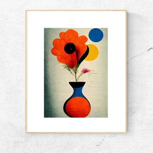 JOAN MIRO Style Print / Abstract Flowers / Miro Style Downloadable ...